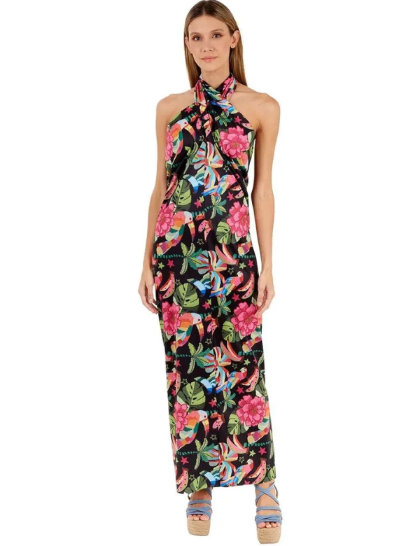 Vestido Largo Trópico Negro – Wanitta COL