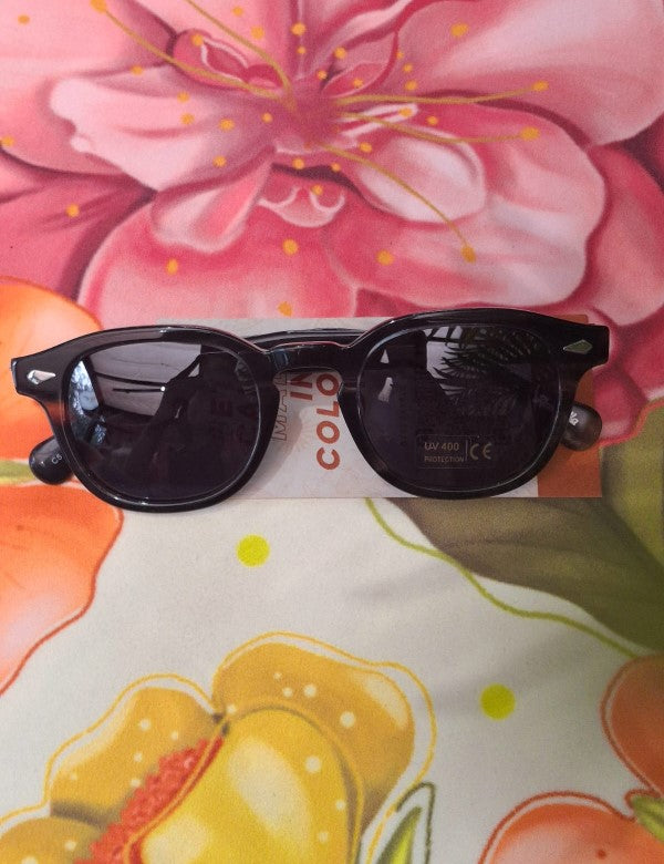 Gafa Redonda Marco y Lente Negro – Wanitta COL